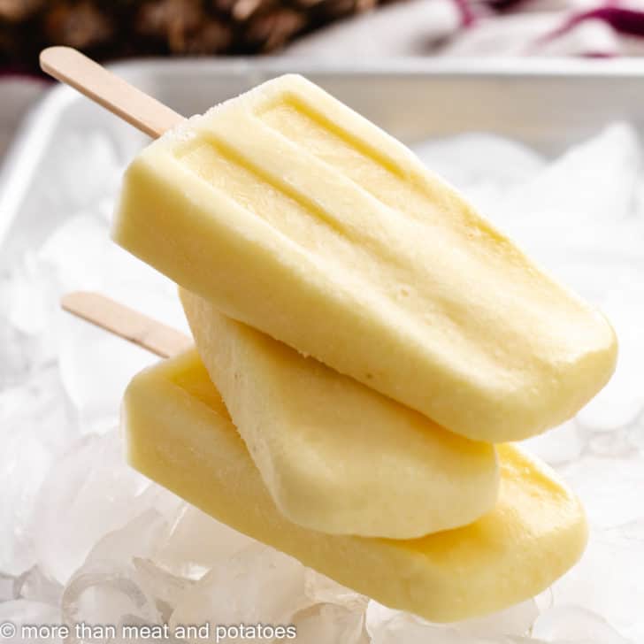 Easy Pineapple Popsicles