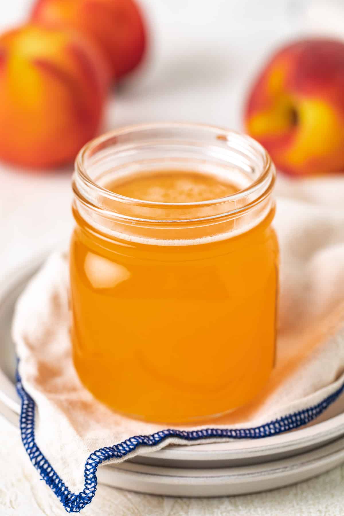 Peach Simple Syrup Recipe with Fresh Peaches
