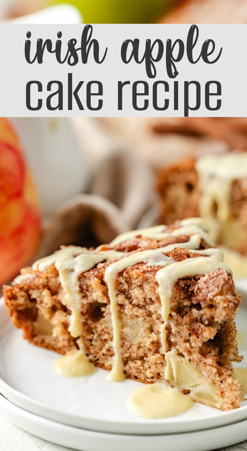 Irish Apple Cake with Custard Sauce