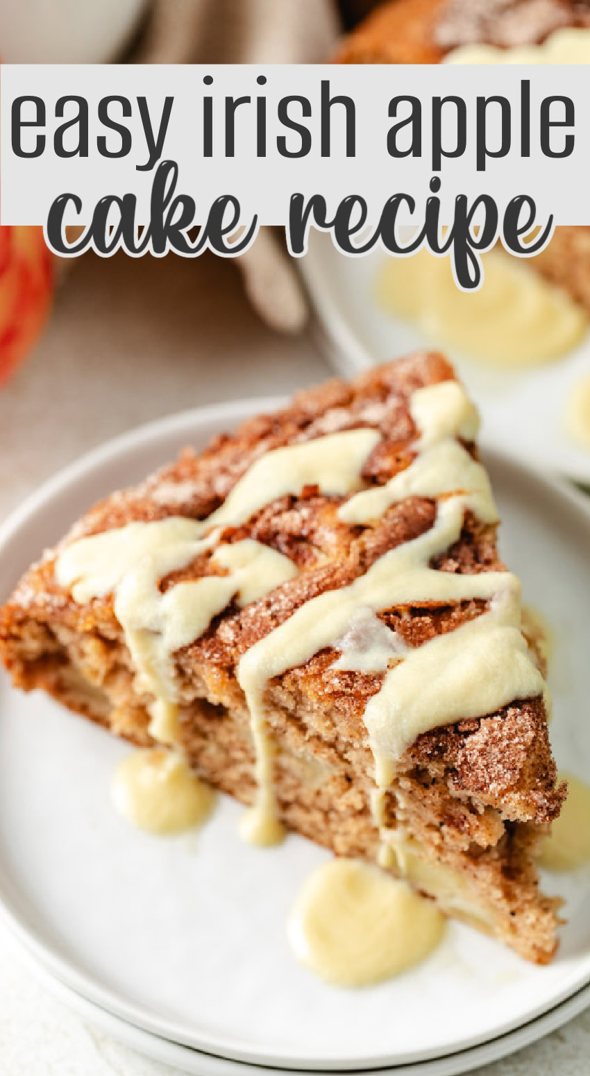 Irish Apple Cake with Custard Sauce